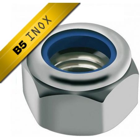 Ecrou inox - BLACKBEARING - m5 nylstop - Pack of 25 Screws
