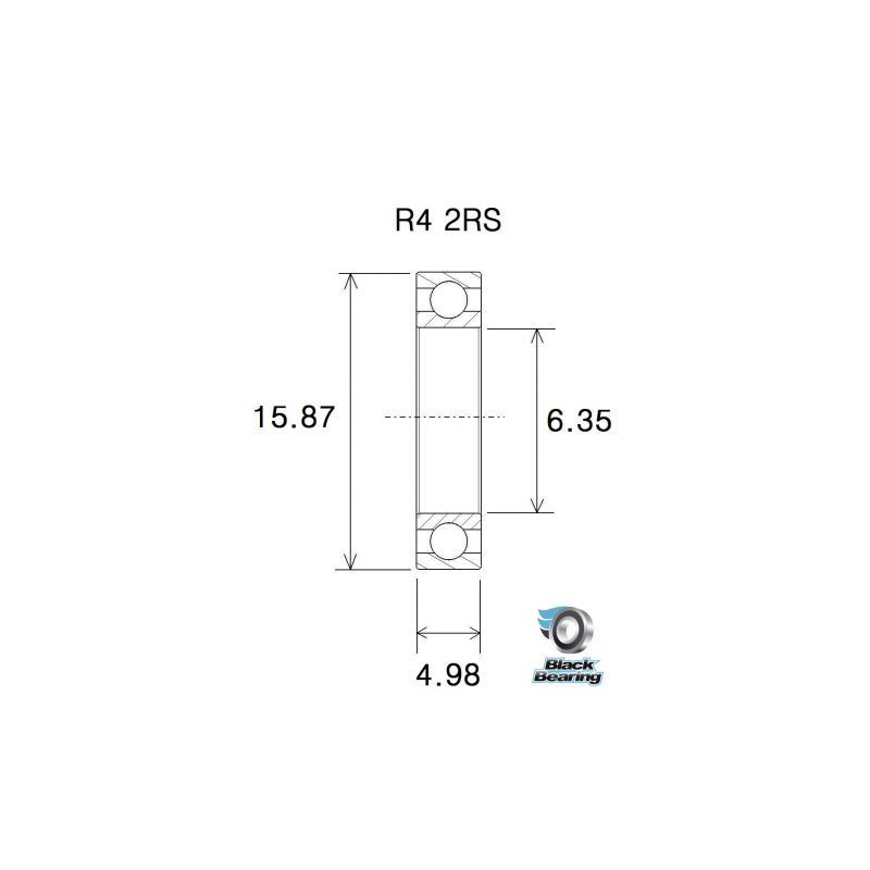 Roulement B5 - BLACKBEARING - R4-2Rs